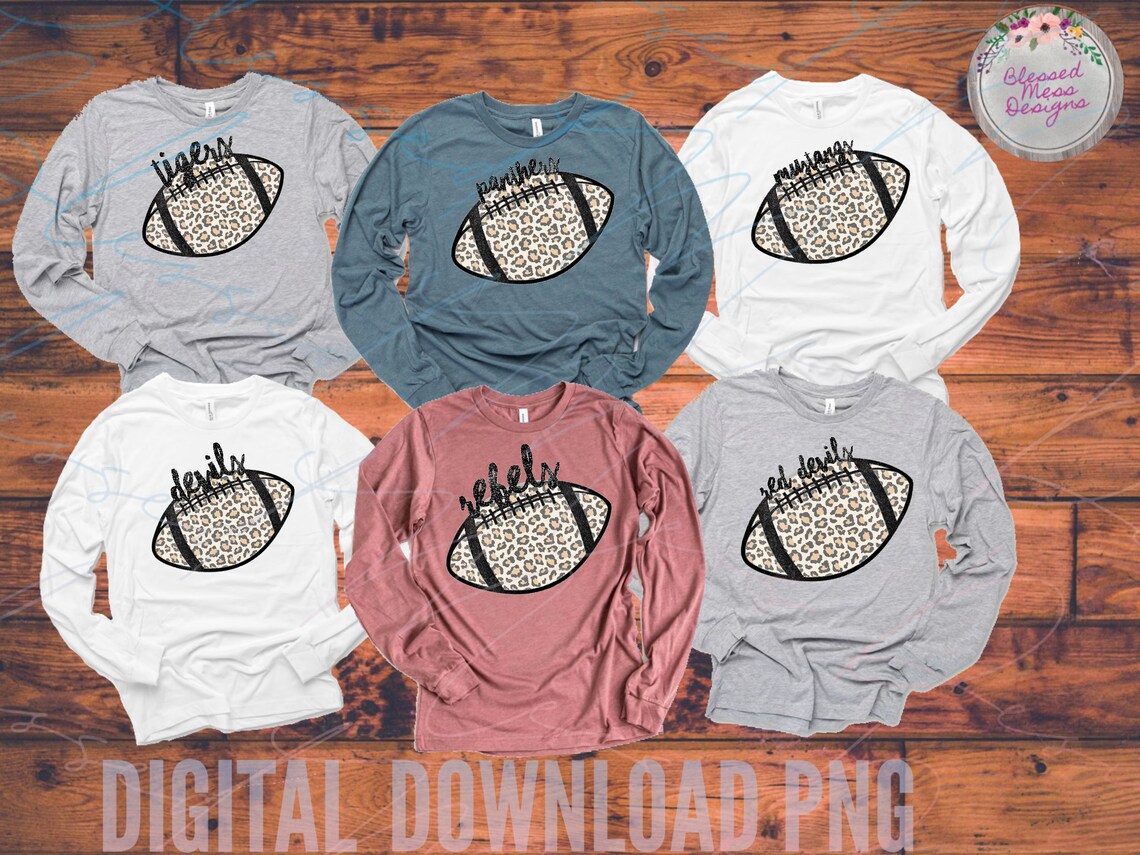 Cheetah Print Mascot Football Bundle - Etsy