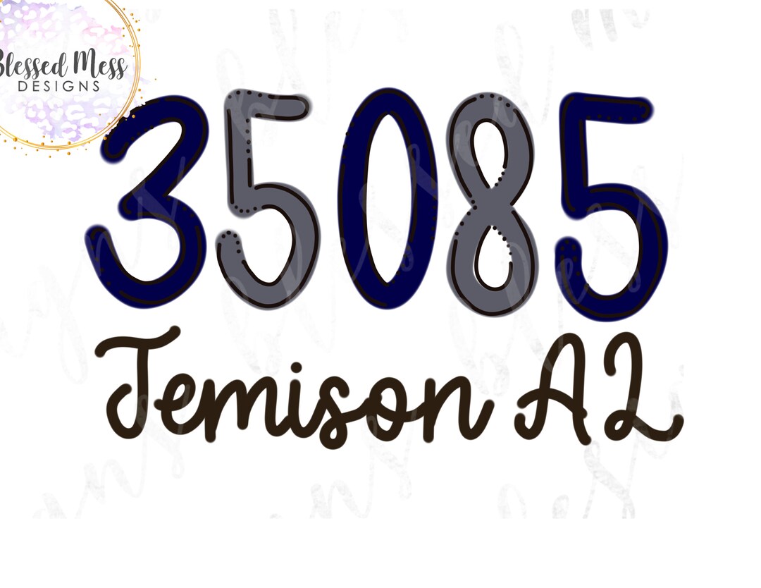 Jemison AL 35085 Zip Code Sublimation Digital Download Png - Etsy