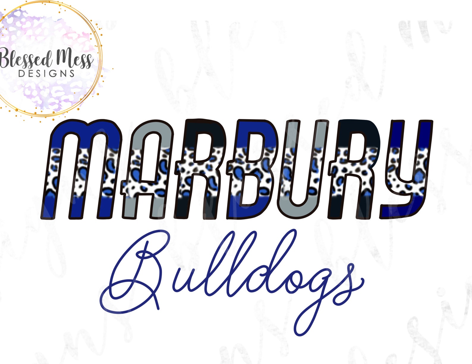 Marbury Bulldogs Boho Lettering Sublimation Digital Download Png - Etsy