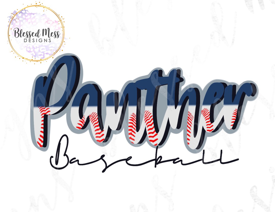 Panther Baseball Lettering Sublimation Digital Download Png - Etsy
