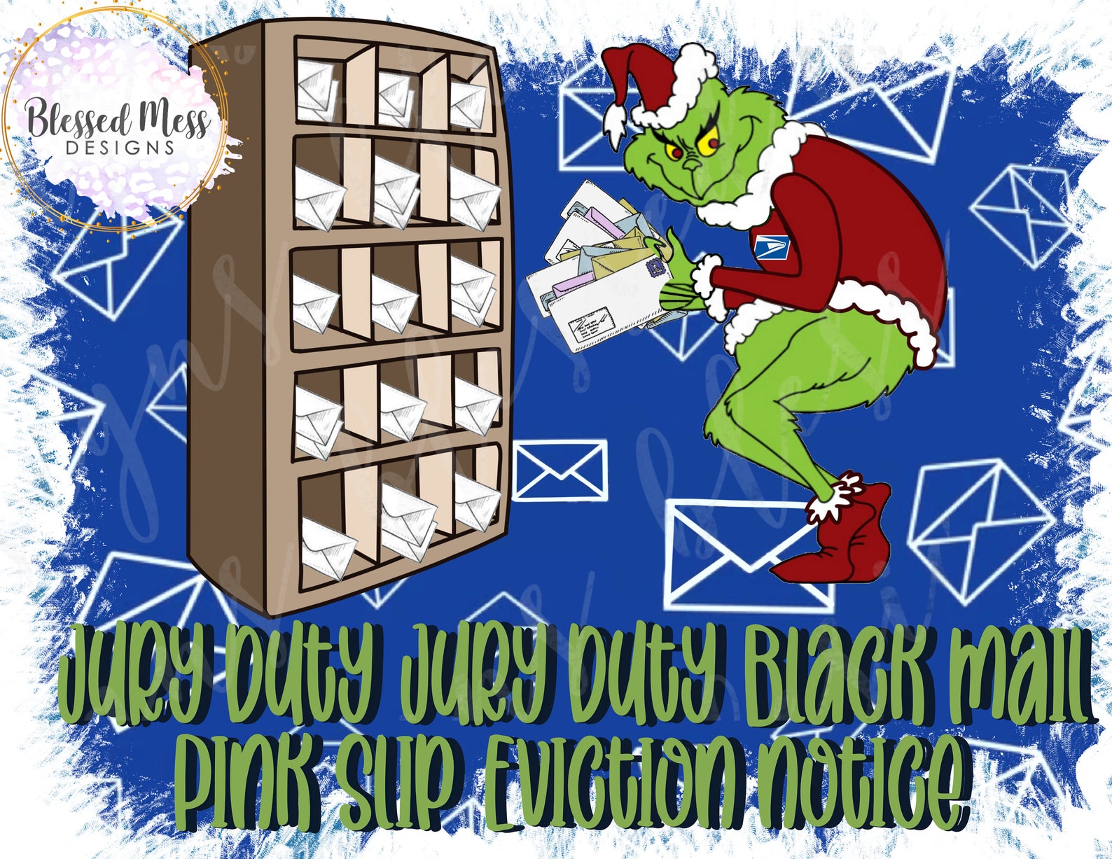 Grinch Jury Duty Postal Scene Sublimation Digital Download Png - Etsy