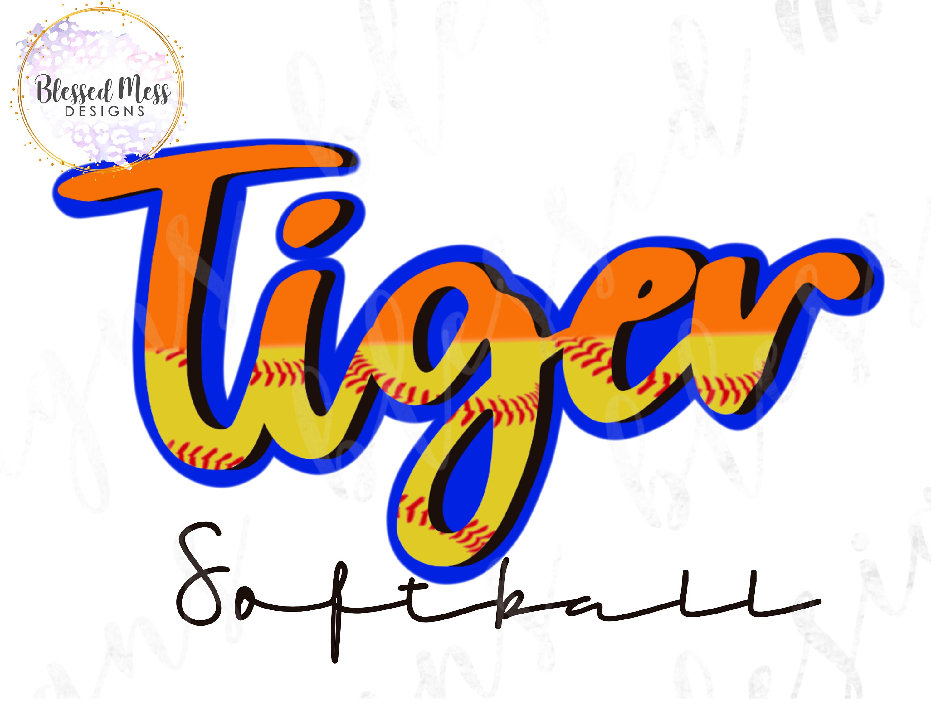 Tiger Softball Lettering Sublimation Digital Download Png - Etsy