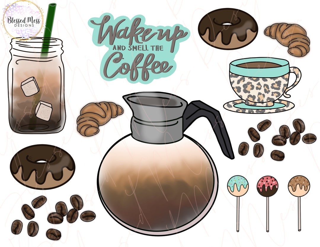 Coffee Shop Sticker Bundle PNG Digital Download - Etsy