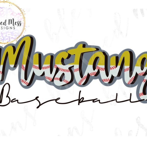 Mustang Baseball - Etsy