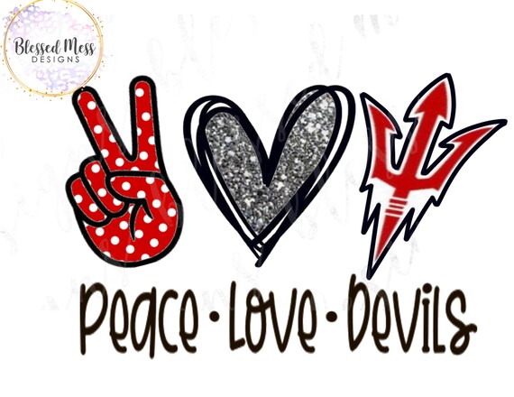 Peace Love Devils Sublimation digital download png Digital Drawing ...