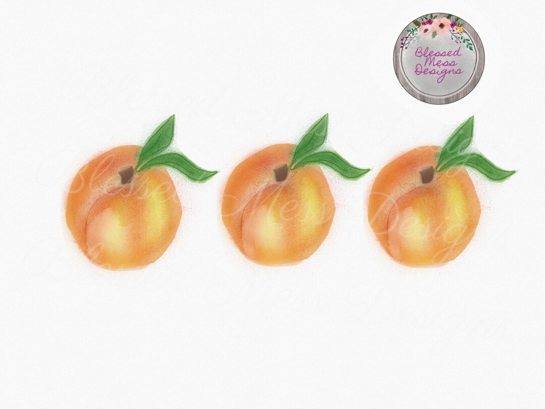 Watercolor Peach Trio Sublimation Digital Download Png - Etsy
