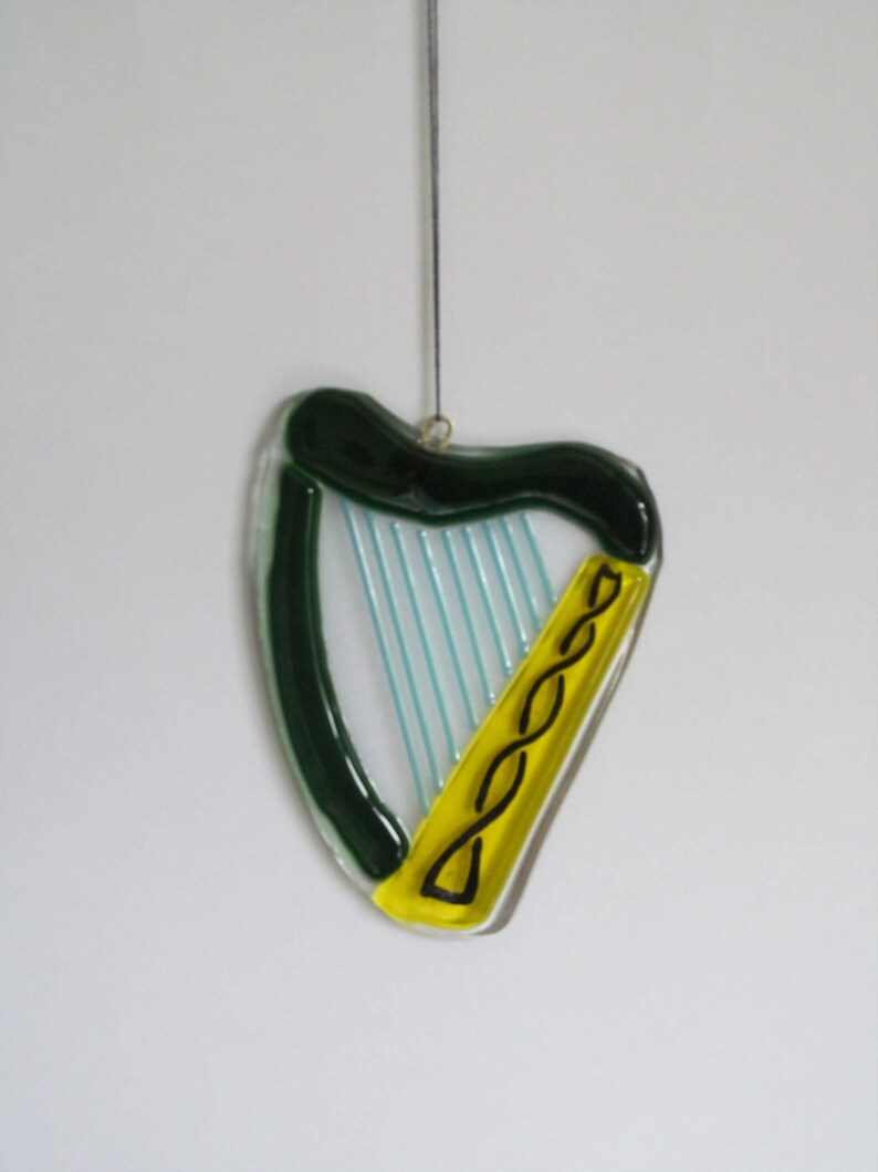 Irish Harp Fused Glass - Etsy