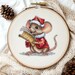 Santa Mouse Cross Stitch Pattern: Christmas Bauble Ornament (digital ...