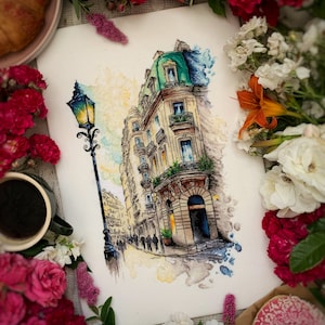 Cross Stitch Pattern Paris Street. Digital Pattern European City ...