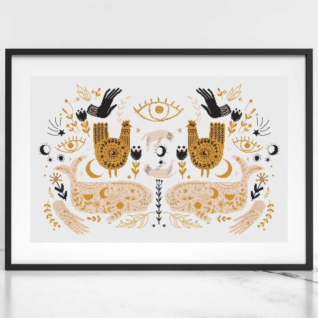 Celestial Cross Stitch Pattern. Modern Esoteric and Mystical ...