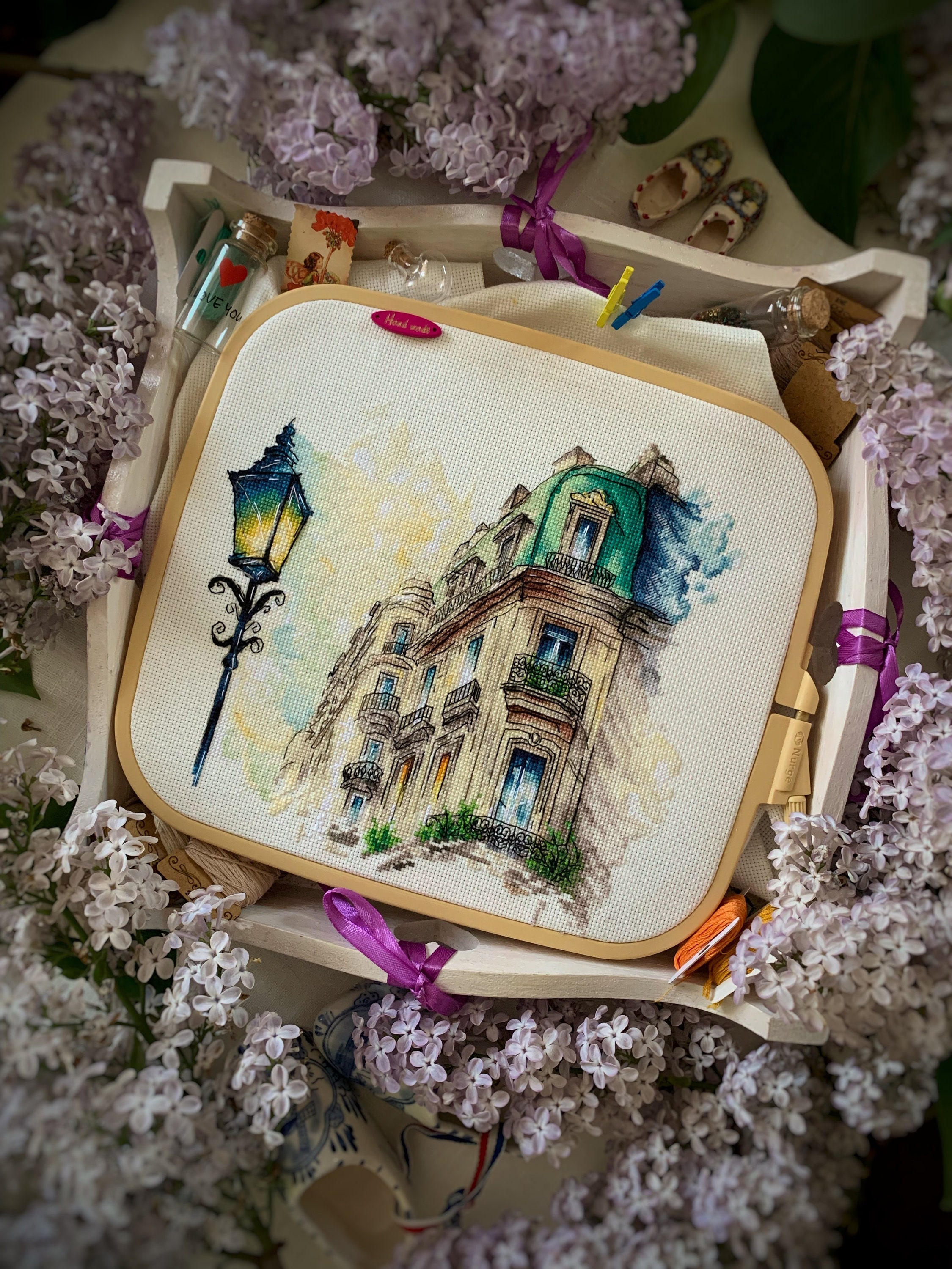 Cross Stitch Pattern Paris Street. Digital Pattern European - Etsy