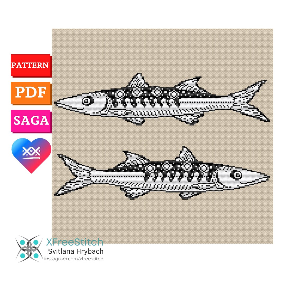 Mystical Pisces Cross Stitch Pattern. Gothic Zodiac Cross - Etsy