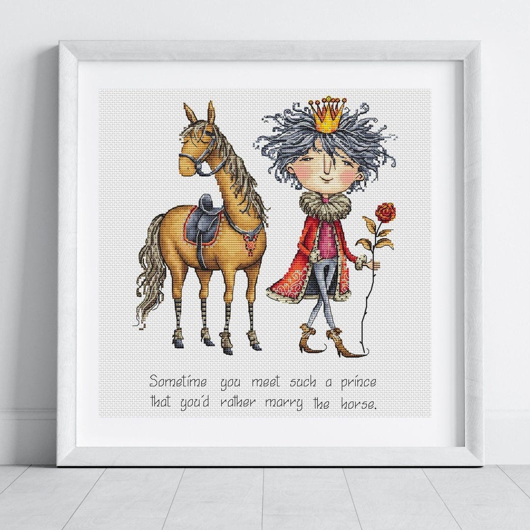 Funny Prince Cross Stitch Pattern Sarcastic Quote Fairy Tale Humor ...
