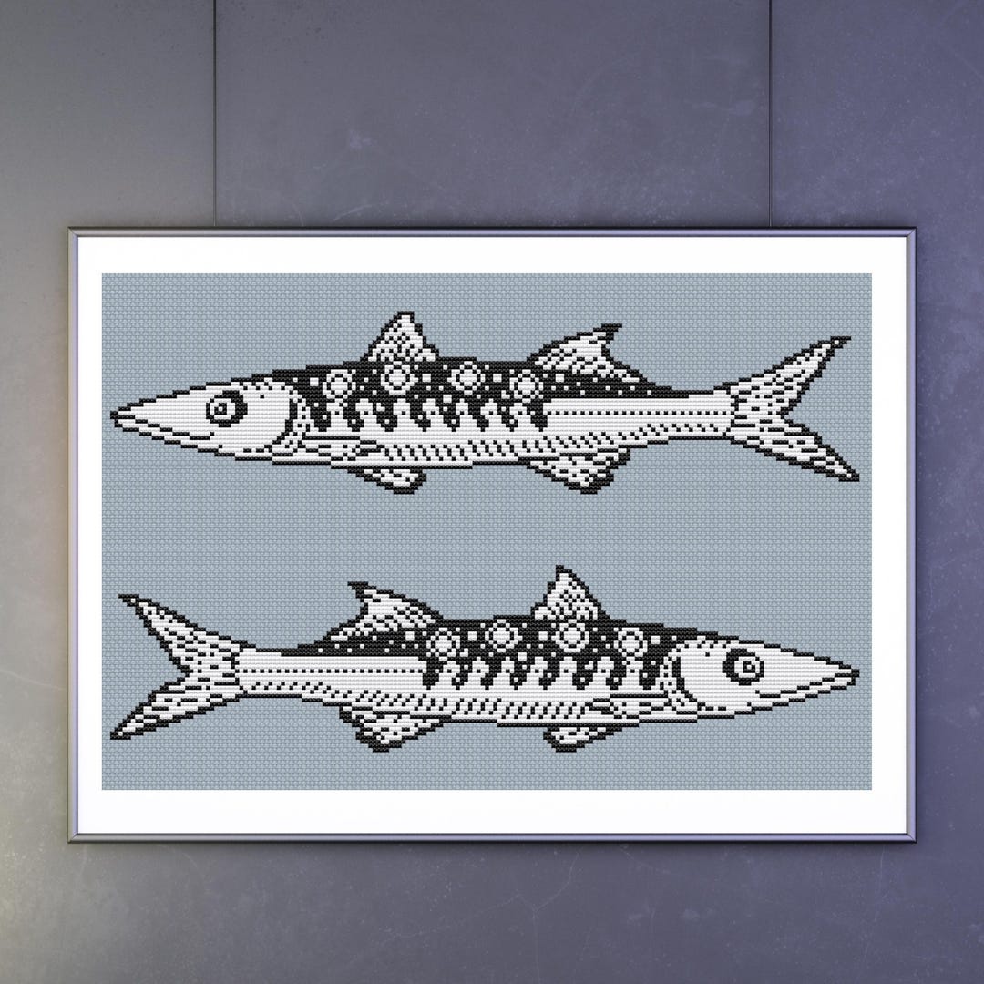 Mystical Pisces Cross Stitch Pattern. Gothic Zodiac Cross Stitch ...