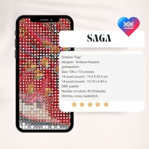 Figs Fruit Cross Stitch Pattern. Kitchen Cross Stitch Digital Pattern . Exotic Fruit Tapestry ...