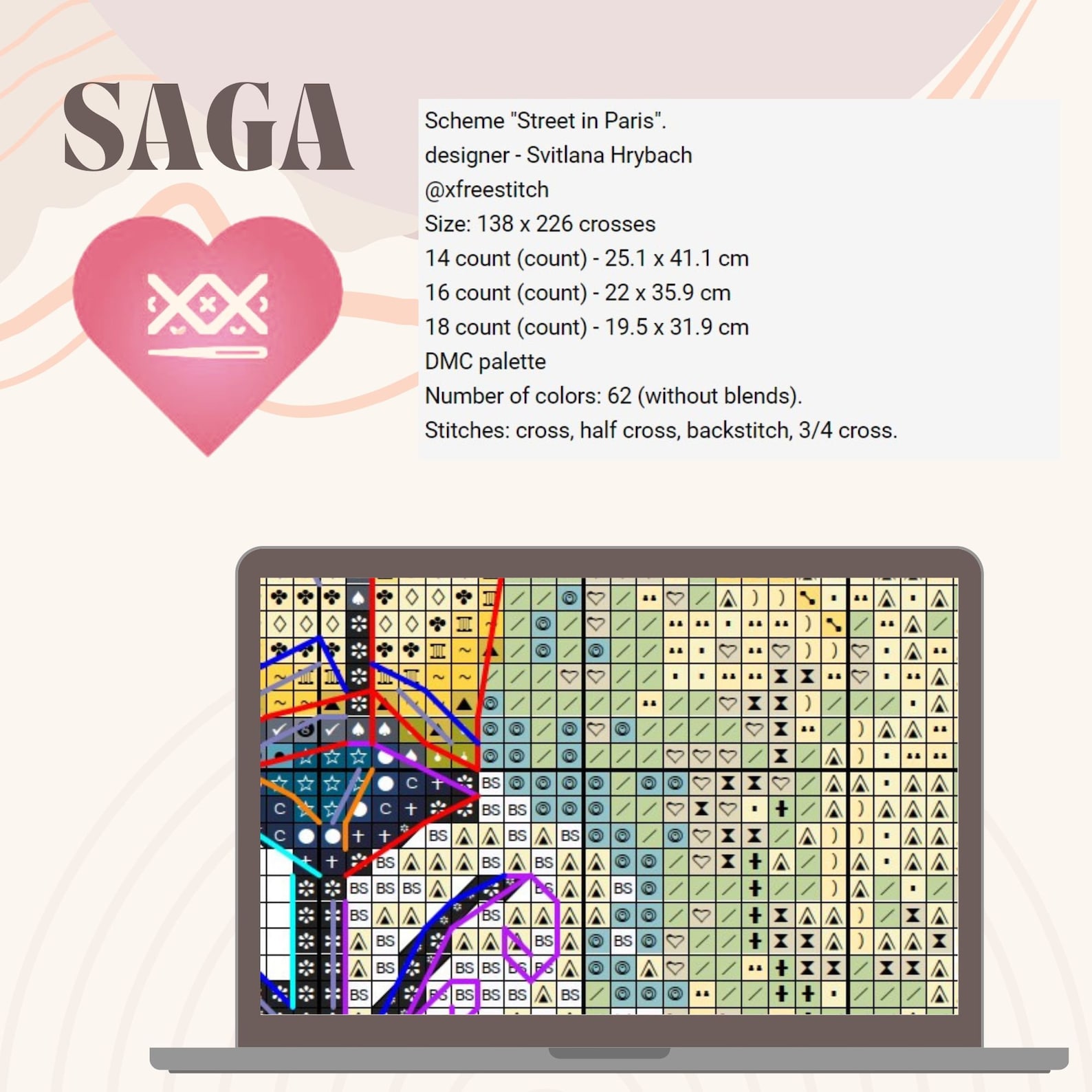 Cross Stitch Pattern European City Landscape Pattern. Digital - Etsy