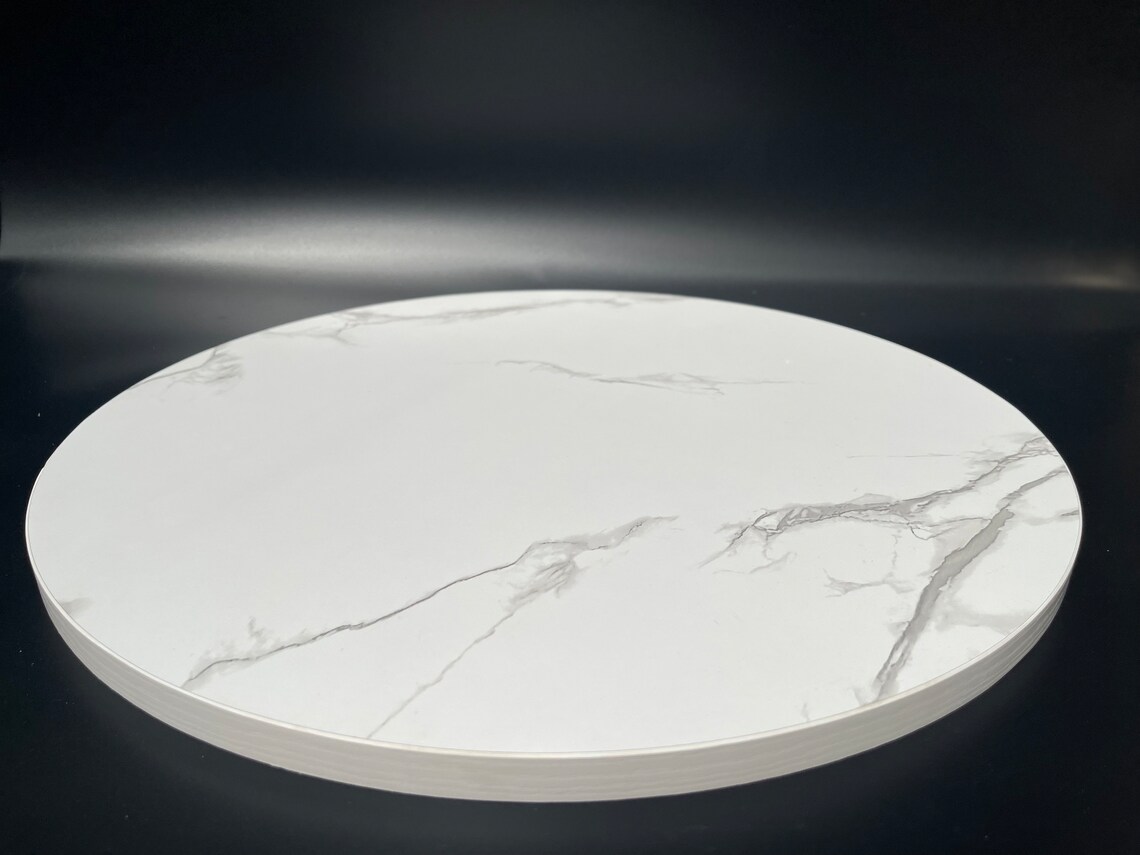 50 Cm White Marble Wood Cake Tray - Etsy UK