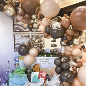 Balloon Arch DIY Kit | Retro Apricot, Retro Cocoa, Metallic Gold ...