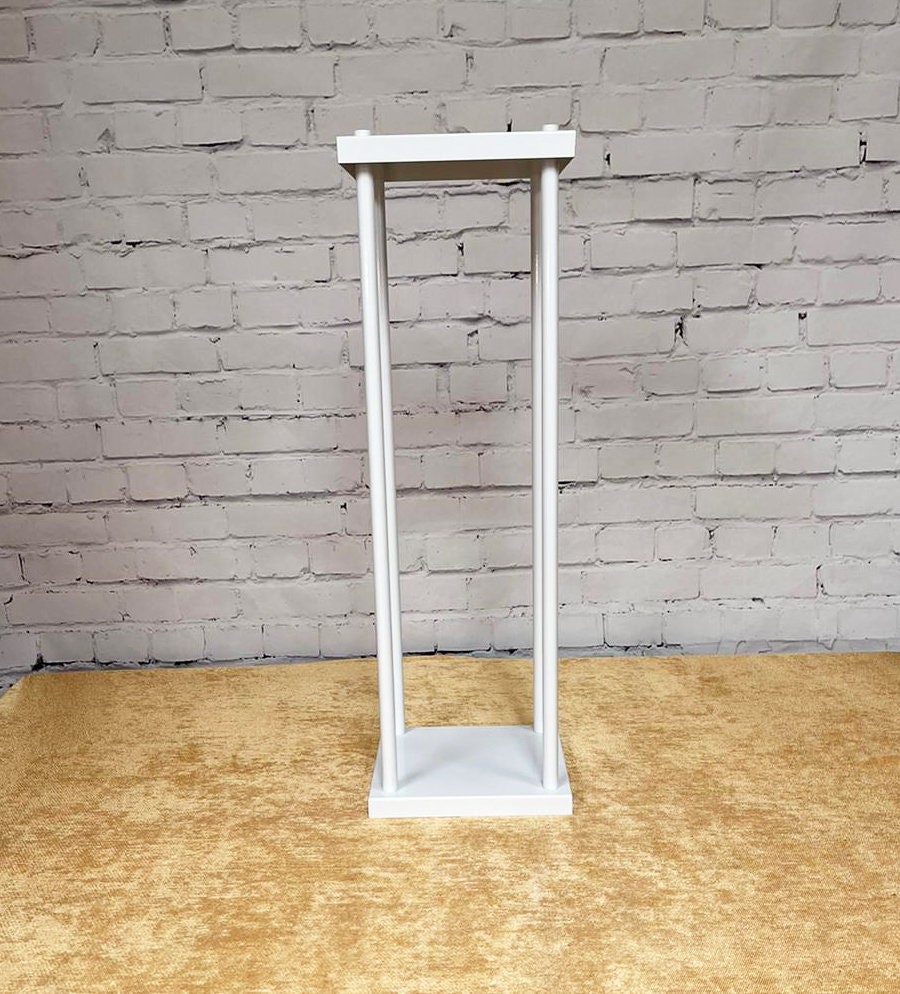 WHITE DELUXE Metal Flower Stand Pedestal Centrepiece Wedding - Etsy UK