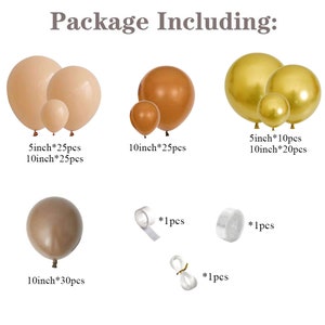 Balloon Arch DIY Kit | Retro Apricot, Retro Cocoa, Metallic Gold ...
