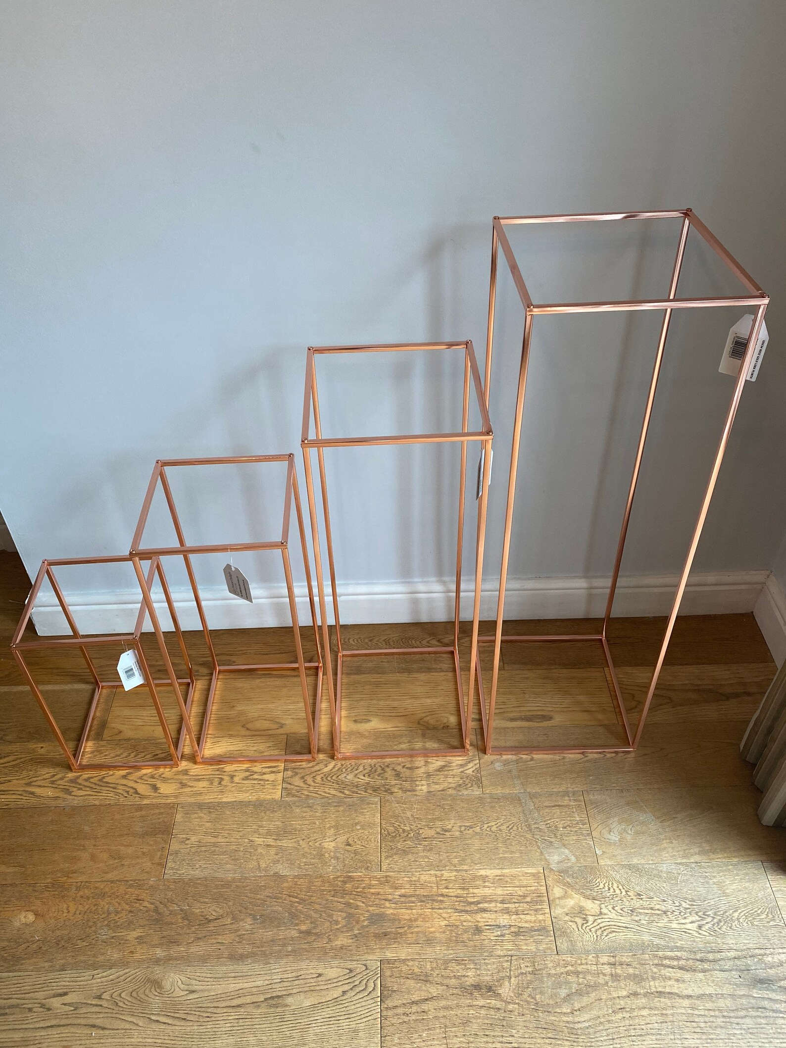 Rose Gold Metal Flower Stand Pedestal Centrepiece for Wedding | Etsy UK