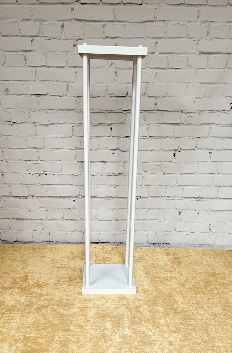 WHITE DELUXE Metal Flower Stand Pedestal Centrepiece Wedding - Etsy UK