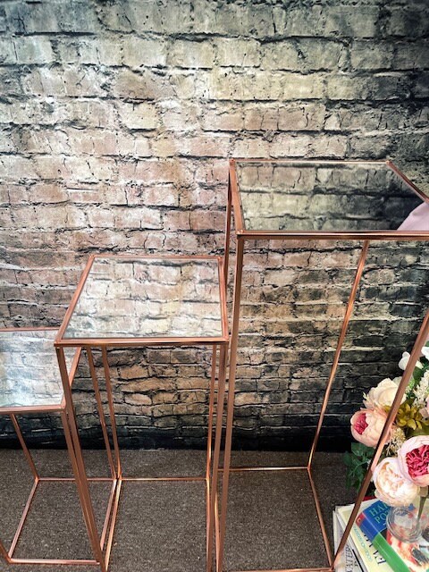 Rose Gold Metal Flower Stand Pedestal Centrepiece for Wedding - Etsy UK