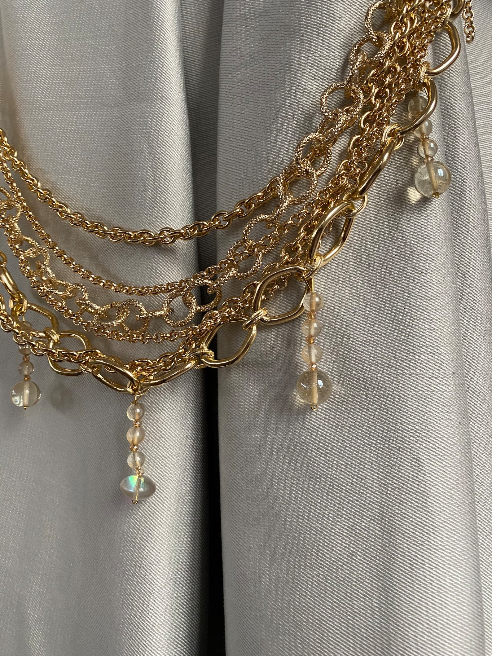 Italian Gold Chains Tiebacks Curtain Luxury Drapery Tiebacks Decorative ...