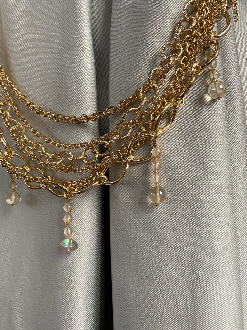 Italian Gold Chains Tiebacks Curtain Luxury Drapery Tiebacks Decorative ...