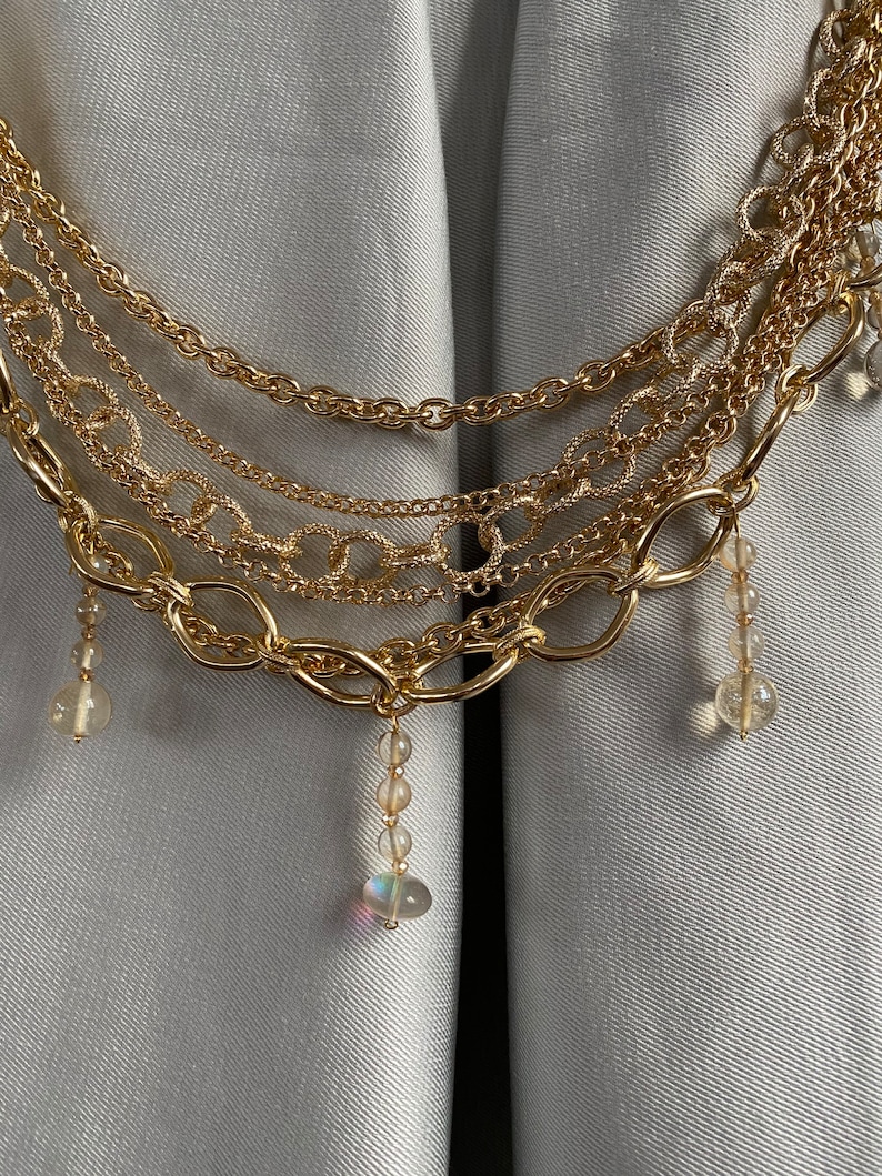 Italian Gold Chains Tiebacks Curtain Luxury Drapery Tiebacks Decorative ...