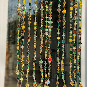 Boho Beaded Curtain Window Valance Glass Beaded Curtains Crystal ...