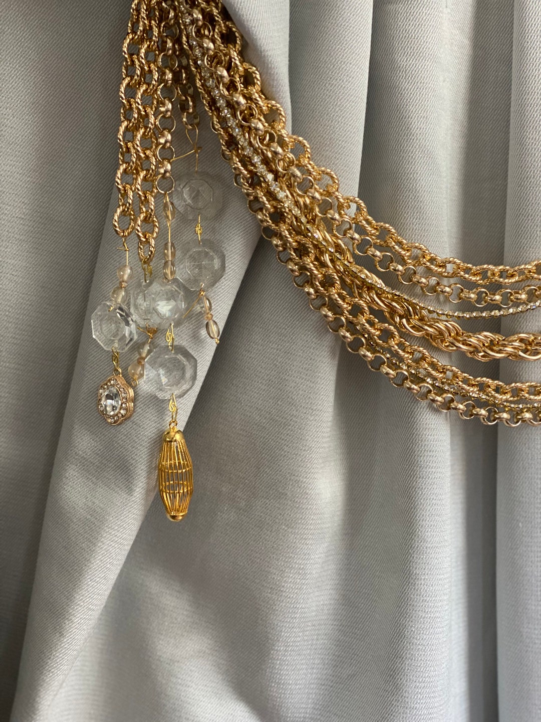 Gold Chains Tiebacks Curtain Luxury Drapery Tiebacks Decorative ...