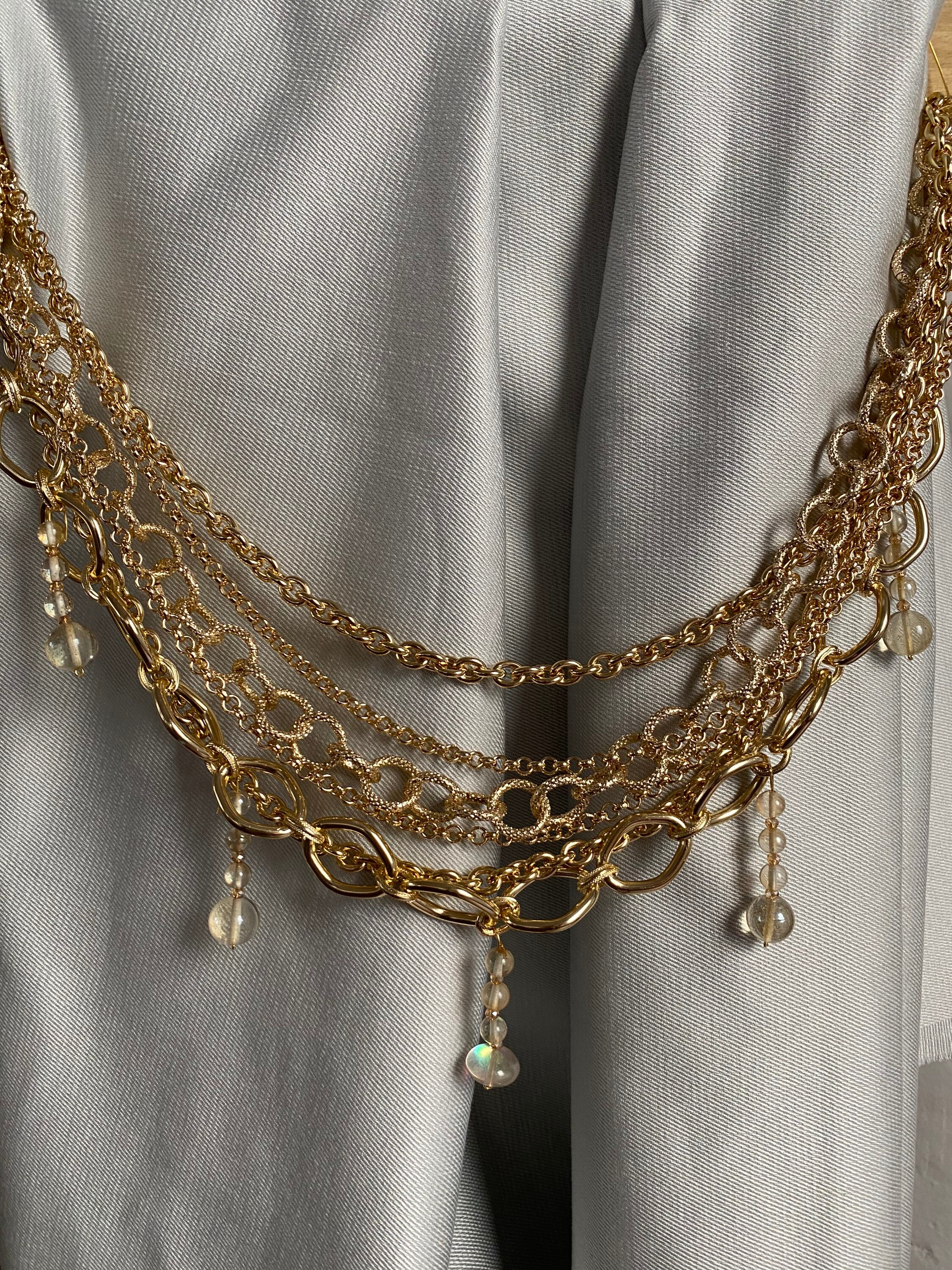 Italian Gold Chains Tiebacks Curtain Luxury Drapery Tiebacks Decorative ...