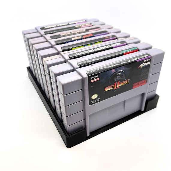 SNES 8-cartridge Storage Tray - Etsy