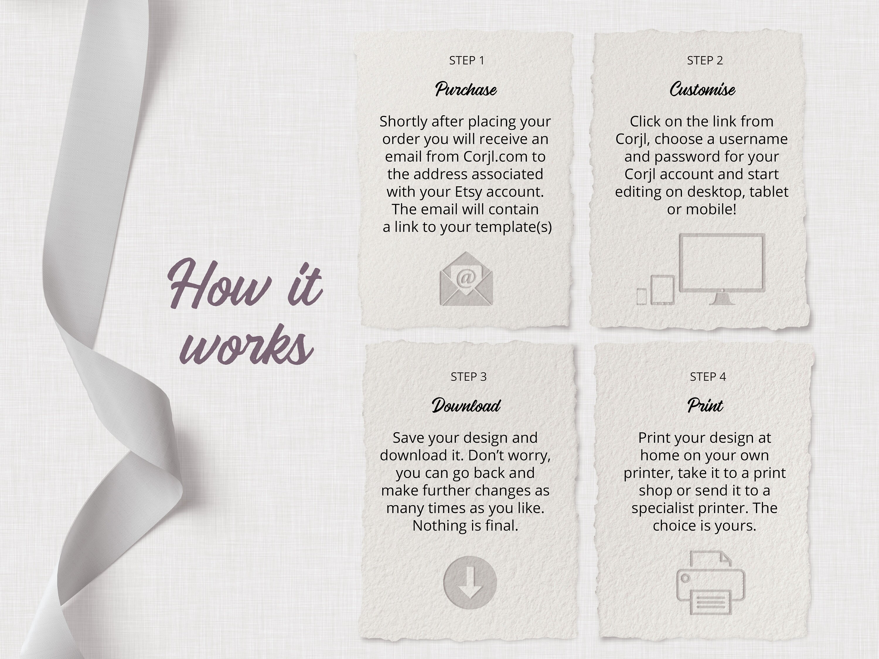 Simple Wedding Invitation Template Suite Elegant Hand Drawn - Etsy