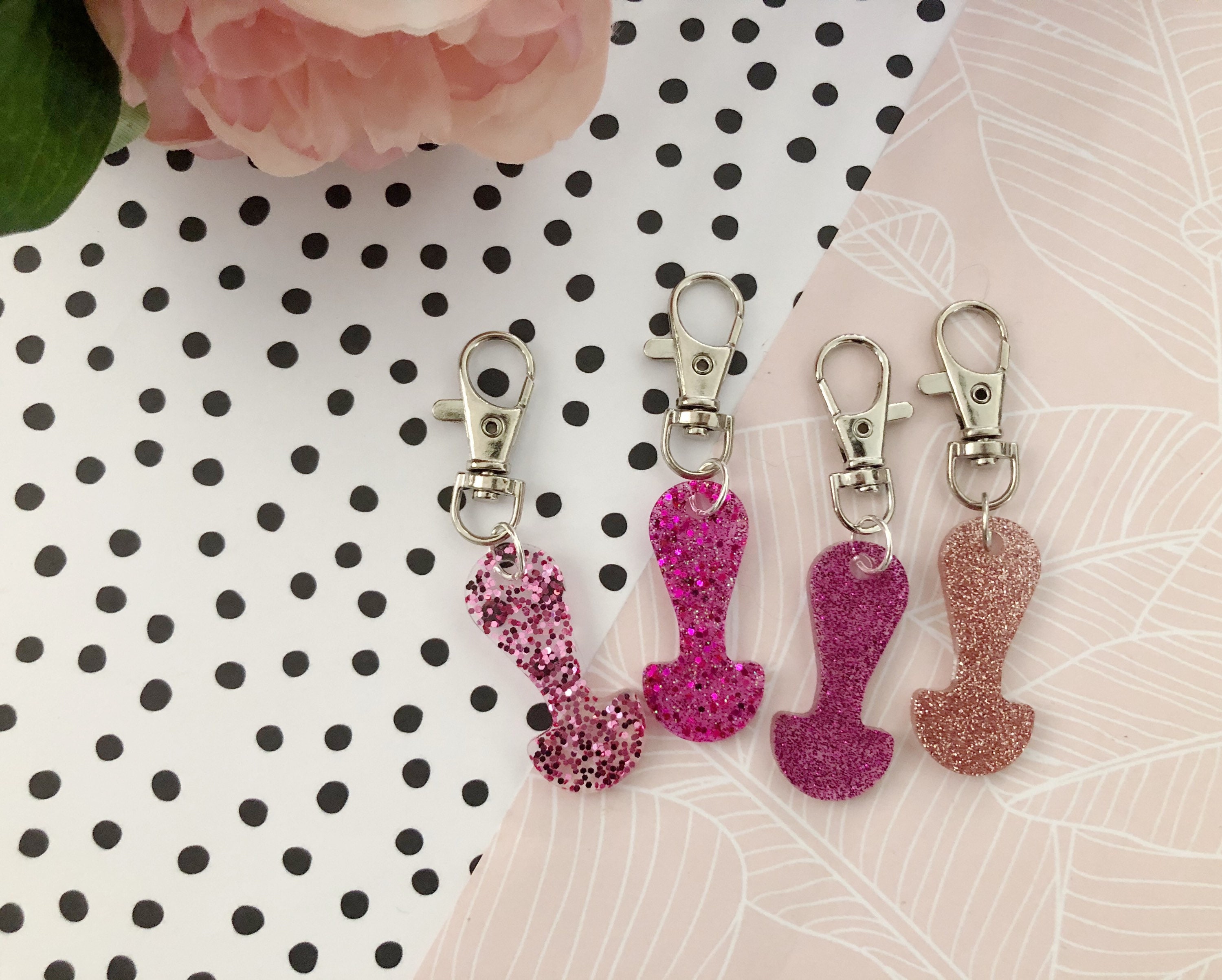 Trolley Token With Keyring Various Colours Glitter Gift Tokens ...