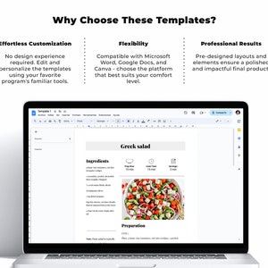 Editable Recipe With MS Word, Google Docs, and Canva Recipe Template ...