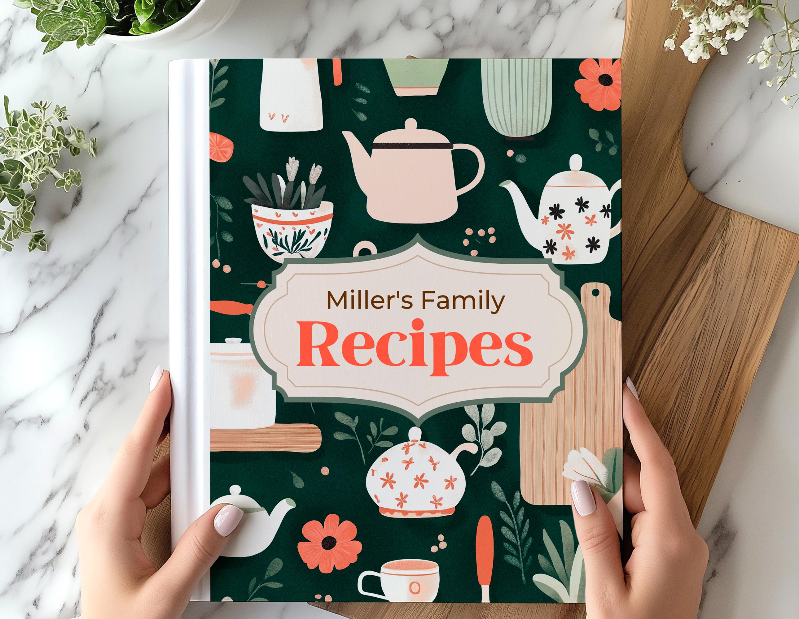 Editable Recipe With Canva | Printable Recipe Template + Kitchen Recipe ...