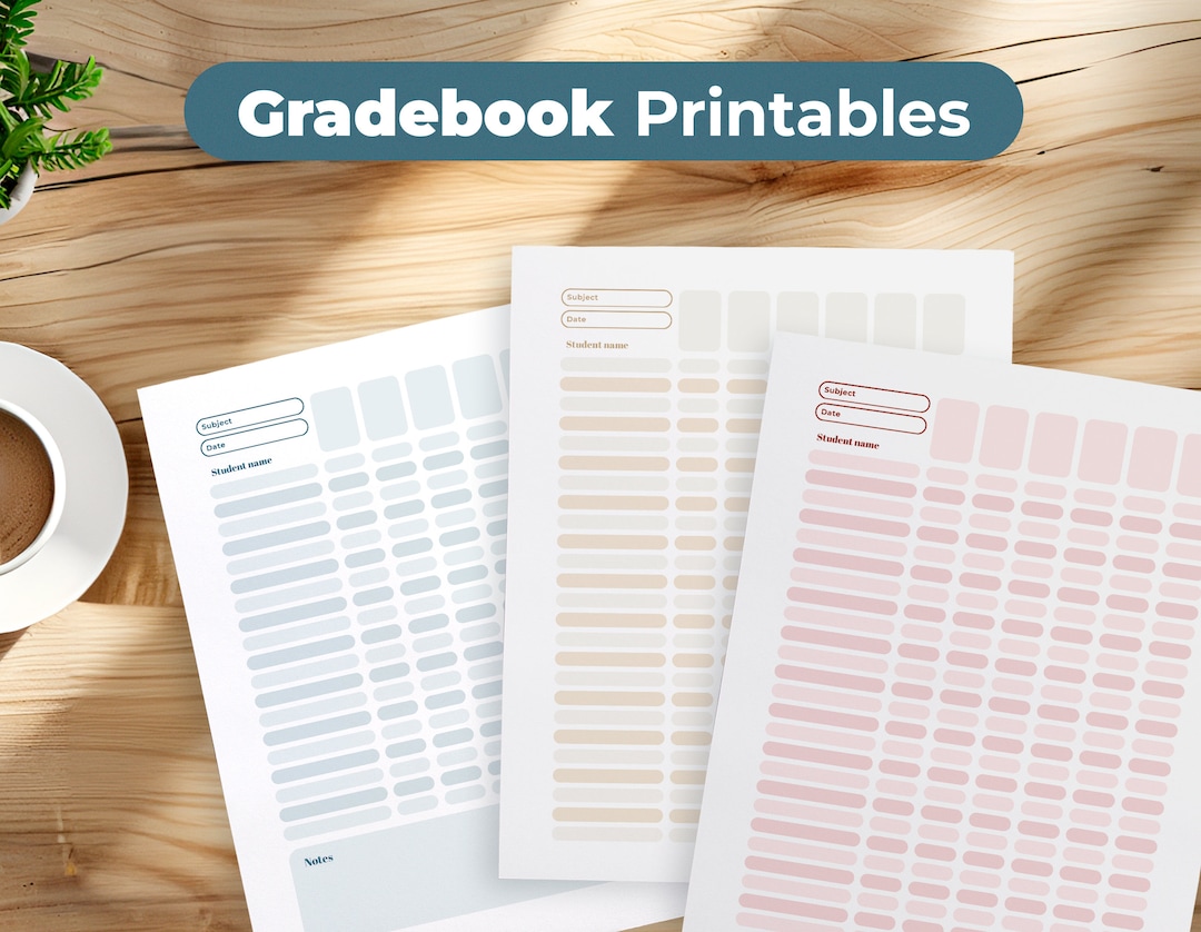 Gradebook Pages Minimal, for All Subjects, Classes, Grading Periods ...