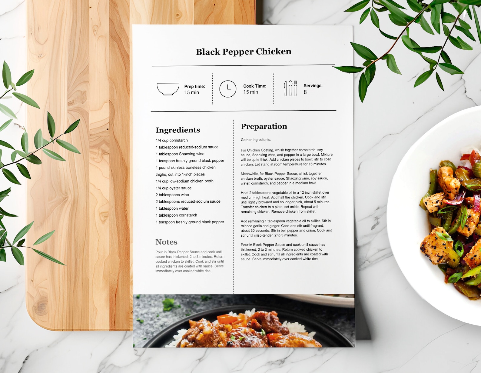 Editable Recipe Template - Google Docs, MS Word and Canva Recipe ...