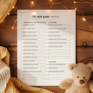 New Baby Checklist | Baby Planner Printable, Newborn Checklist, Baby ...