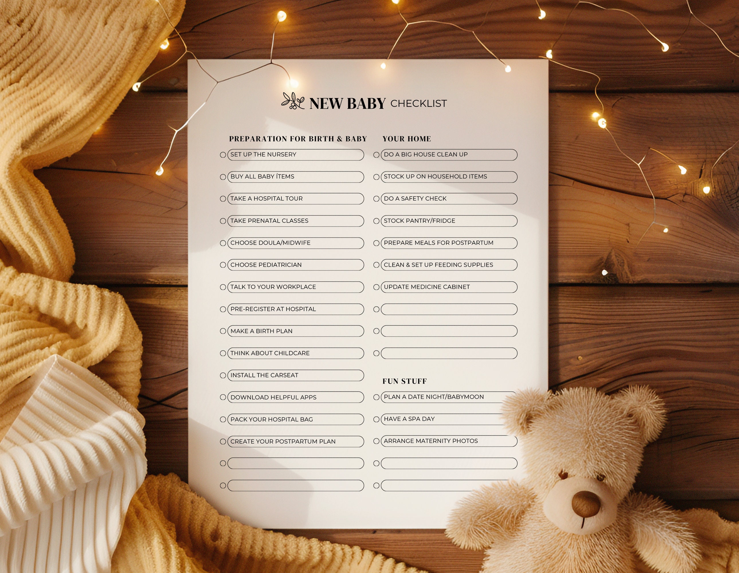 New Baby Checklist | Baby Planner Printable, Newborn Checklist, Baby ...