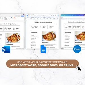 Editable Recipe Template: Printable Recipe Book Page, MS Word & Google ...