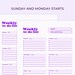 Weekly to Do List the Purple Adventure Undated Planner Task List, Work ...