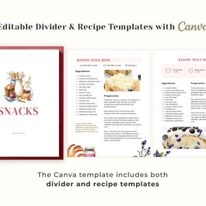 Vintage Farmhouse Recipe Binder Cover: Editable Canva Template & PDF ...