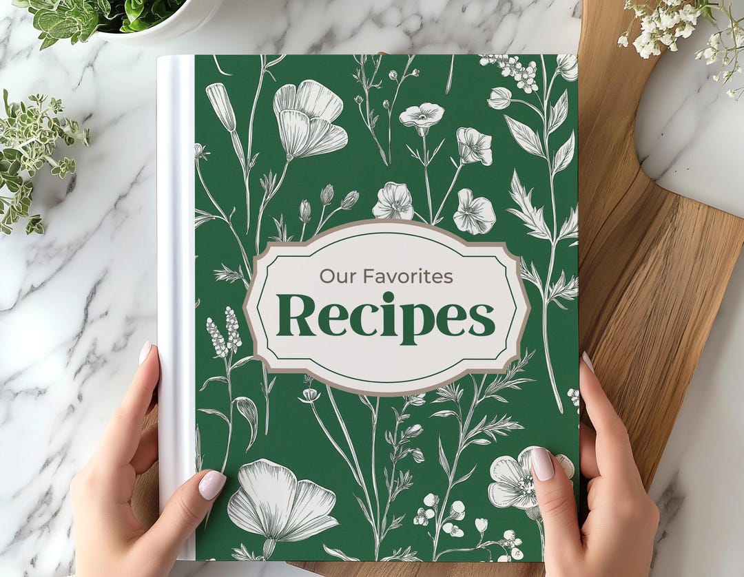 Elegant Recipe Binder Cover Recipe Book Cover, Family Cookbook Binder ...