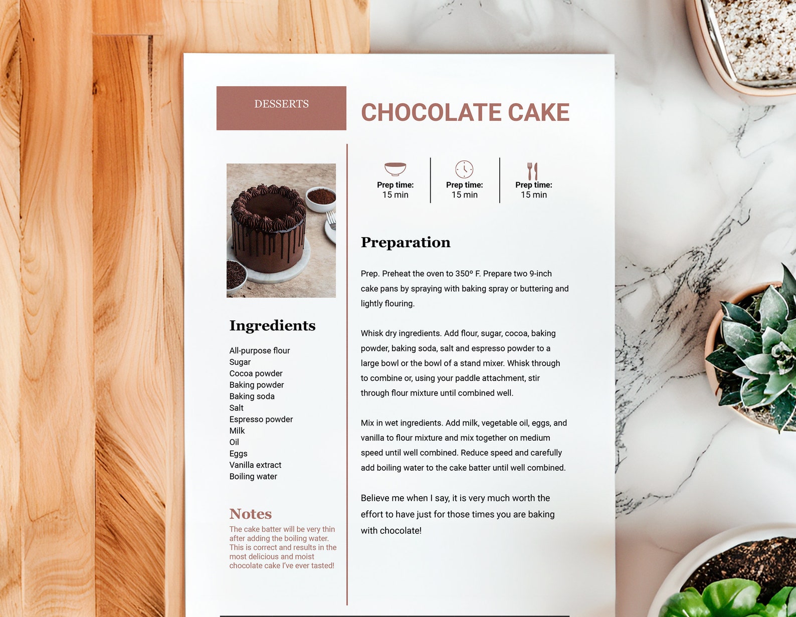 Editable Recipe With MS Word, Google Docs, and Canva Recipe Template ...