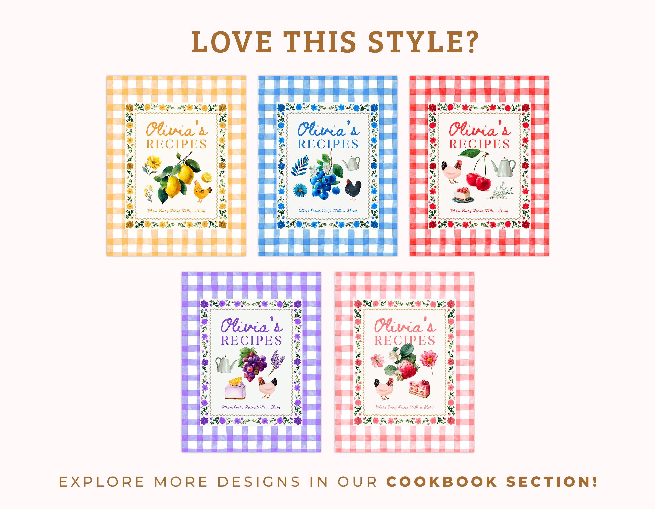 Farmhouse Recipe Book Binder, Vintage Personalized Family Cookbook ...