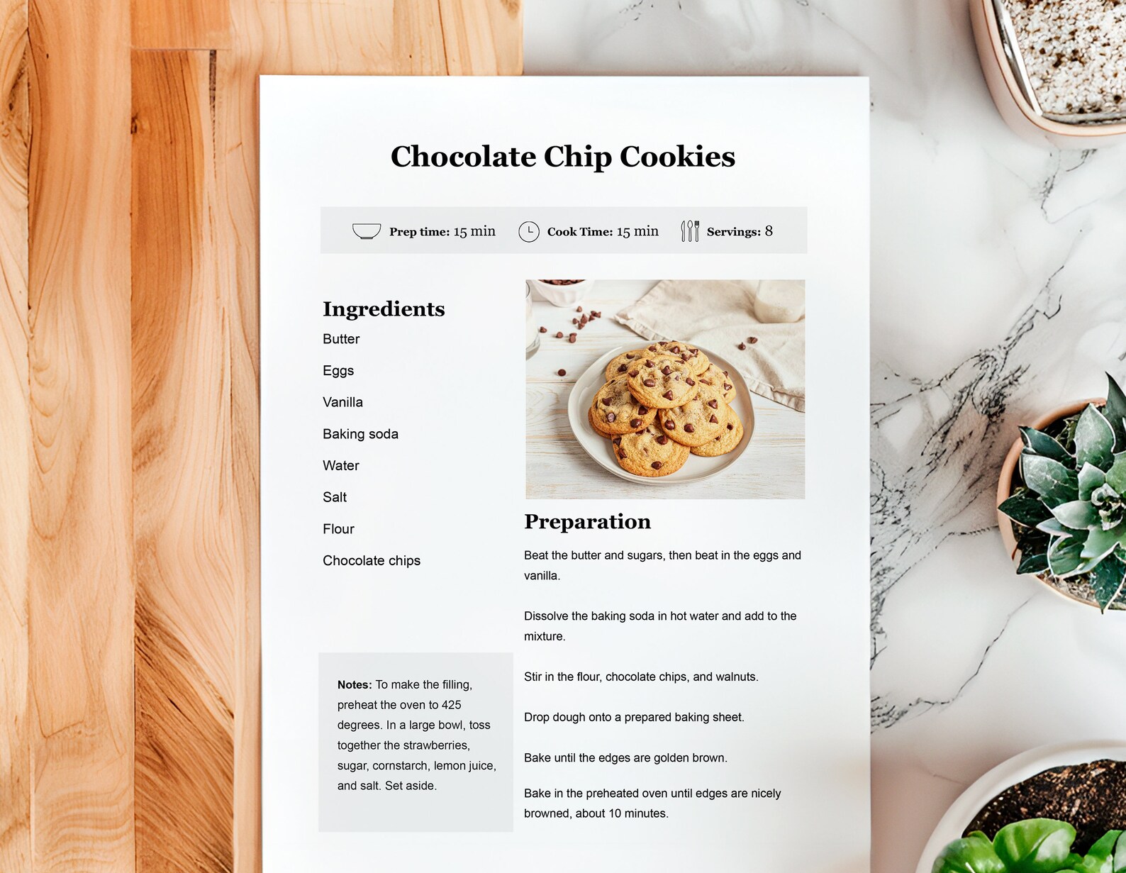 Editable Recipe With MS Word, Google Docs, and Canva Recipe Template ...