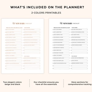 New Baby Checklist | Baby Planner Printable, Newborn Checklist, Baby ...